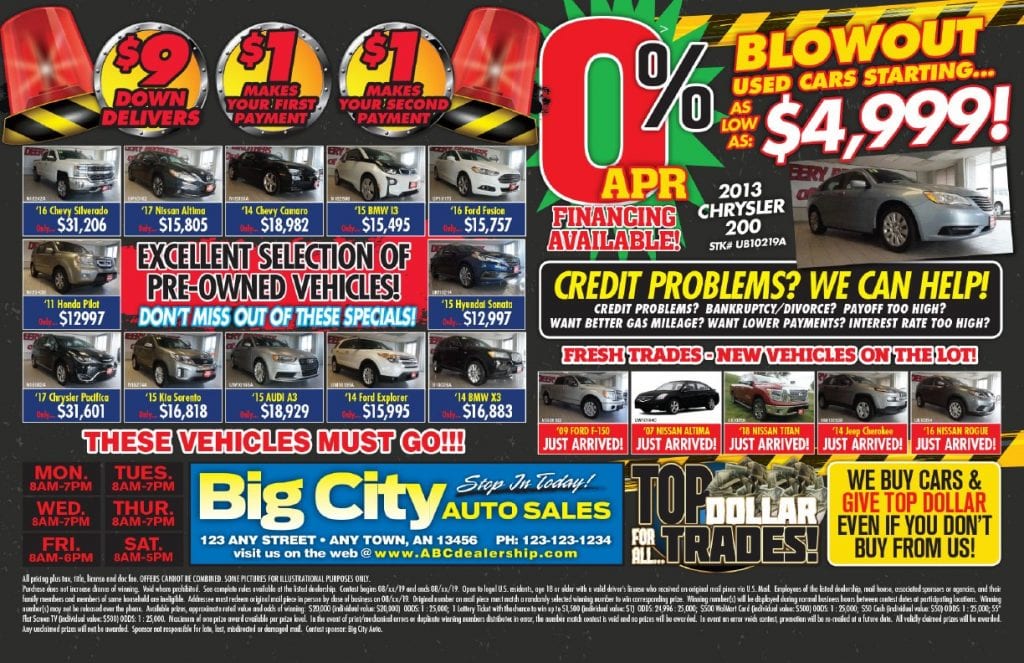 Automotive Dealer Promotions | CR Ads
